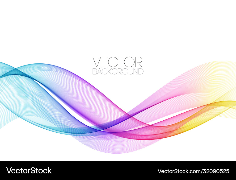 Abstract shiny color spectrum wave design element Vector Image