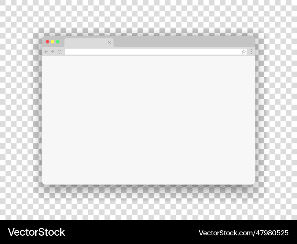 Browser new window website mockup empty web bar Vector Image Browser new window website mockup empty web bar Vector Image