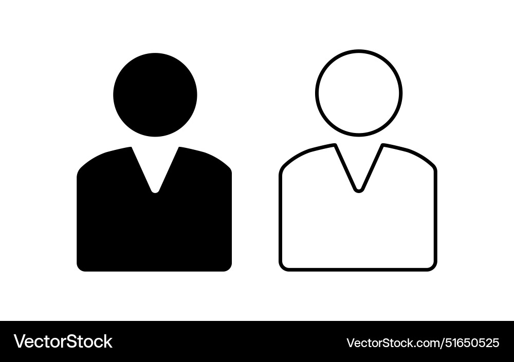 Business profile icon Royalty Free Vector Image