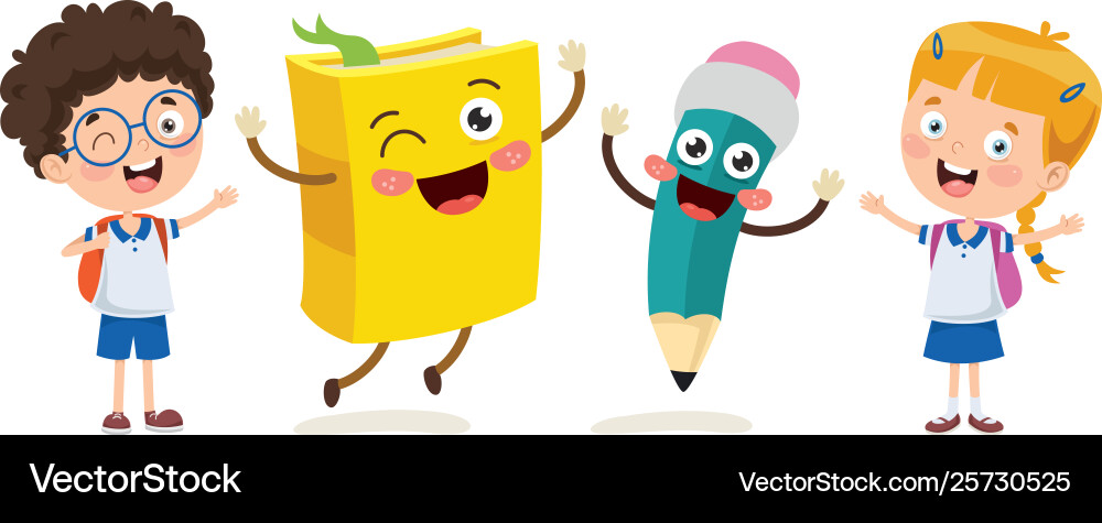 Cartoon students Royalty Free Vector Image - VectorStock