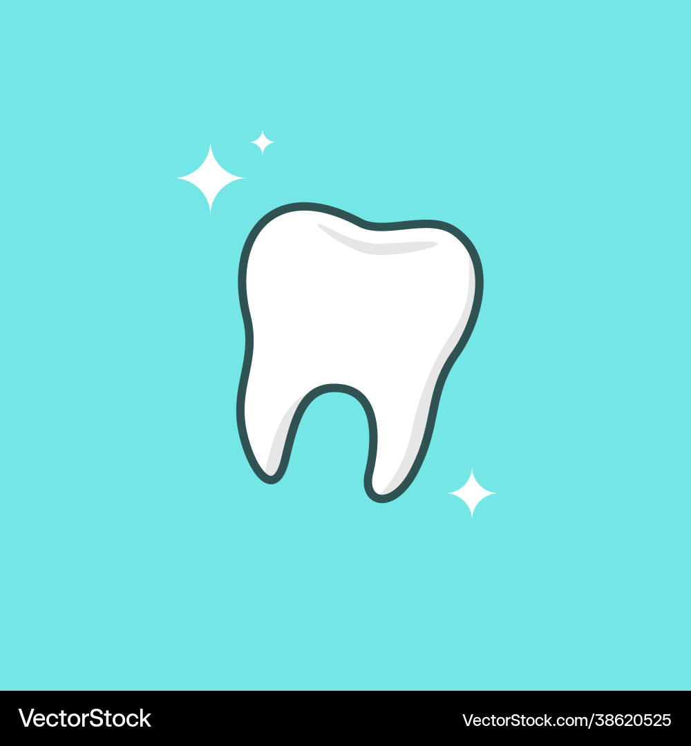 Clean teeth icon royalty free Royalty Free Vector Image