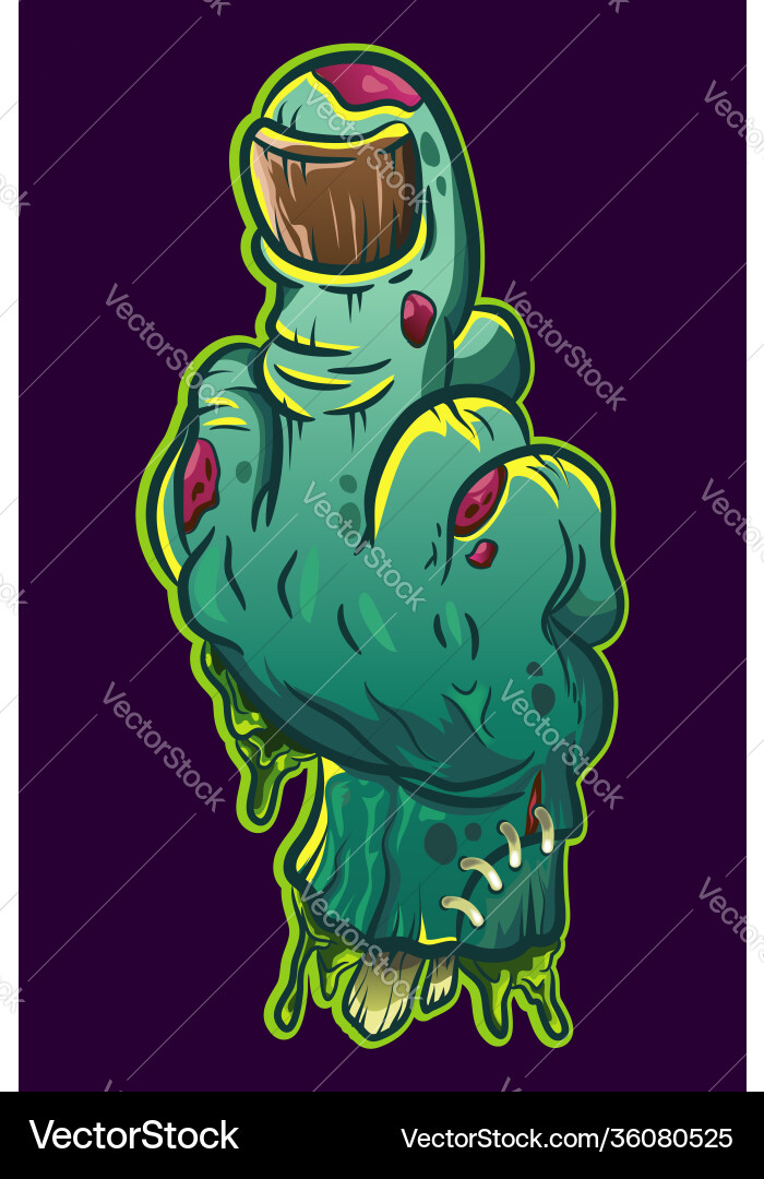 Finger zombie Royalty Free Vector Image - VectorStock