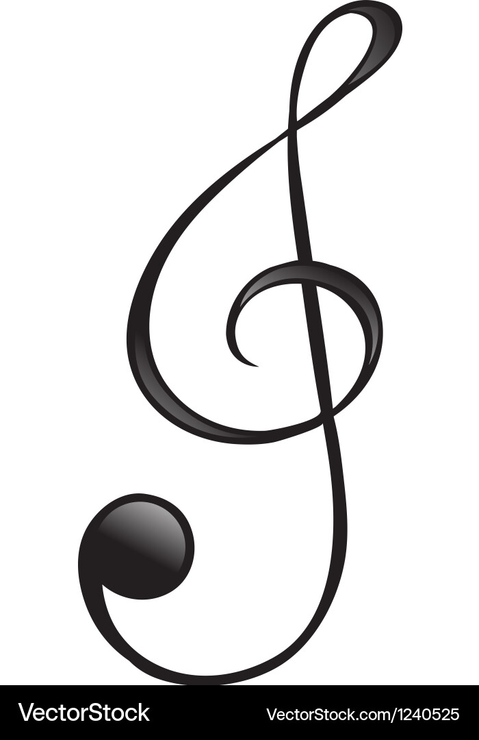 G-Clef Music Symbol Royalty Free Vector Image - VectorStock