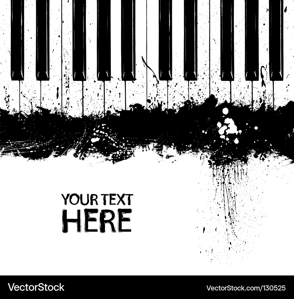 Grunge Piano Keys Texture Royalty Free Vector Image