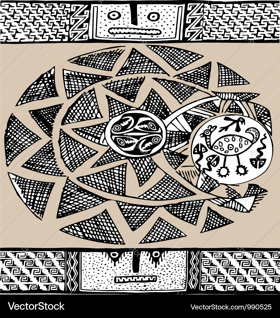 Inca iconography Royalty Free Vector Image - VectorStock