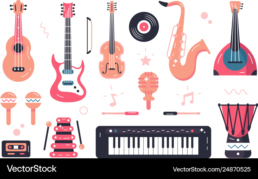Musical Instrument Collection Royalty Free Vector Image