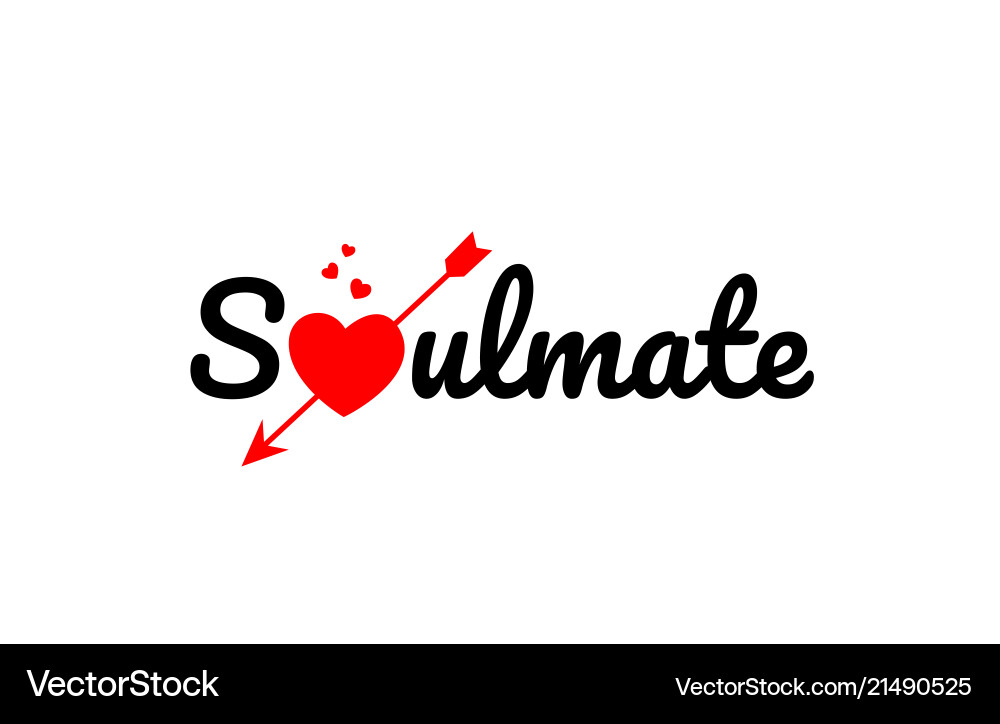 Soulmate word text typography design logo icon Vector Image