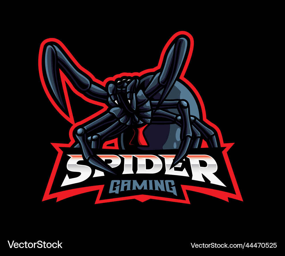 Spider mascot logo design Royalty Free Vector Image