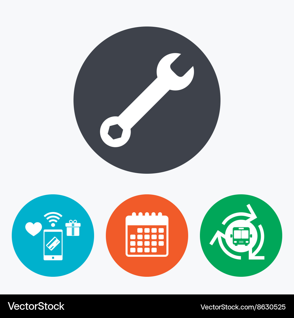 Wrench Icon - Service Tool Royalty Free Vector Image