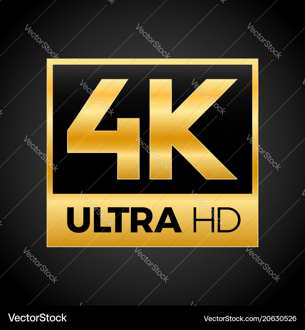 4k ultra hd symbol Royalty Free Vector Image - VectorStock