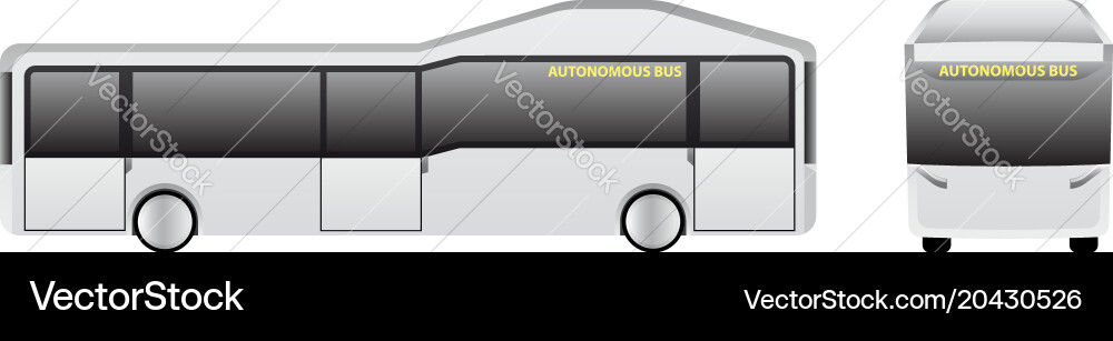 Autonomous electric bus Royalty Free Vector Image