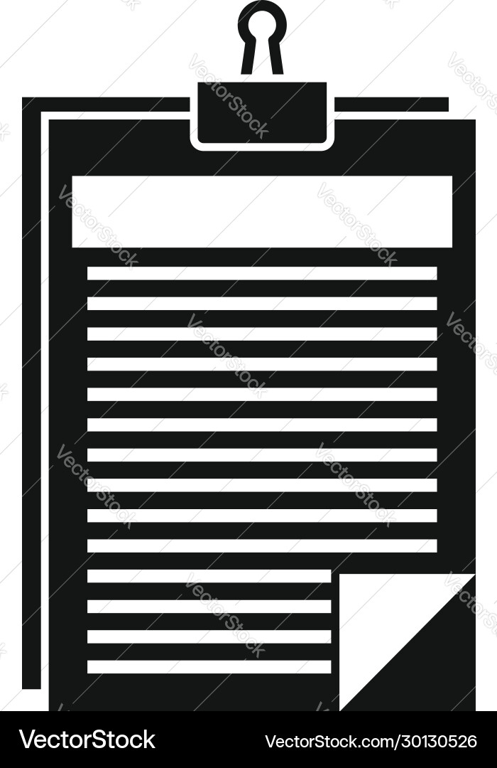 Clipboard icon simple style Royalty Free Vector Image