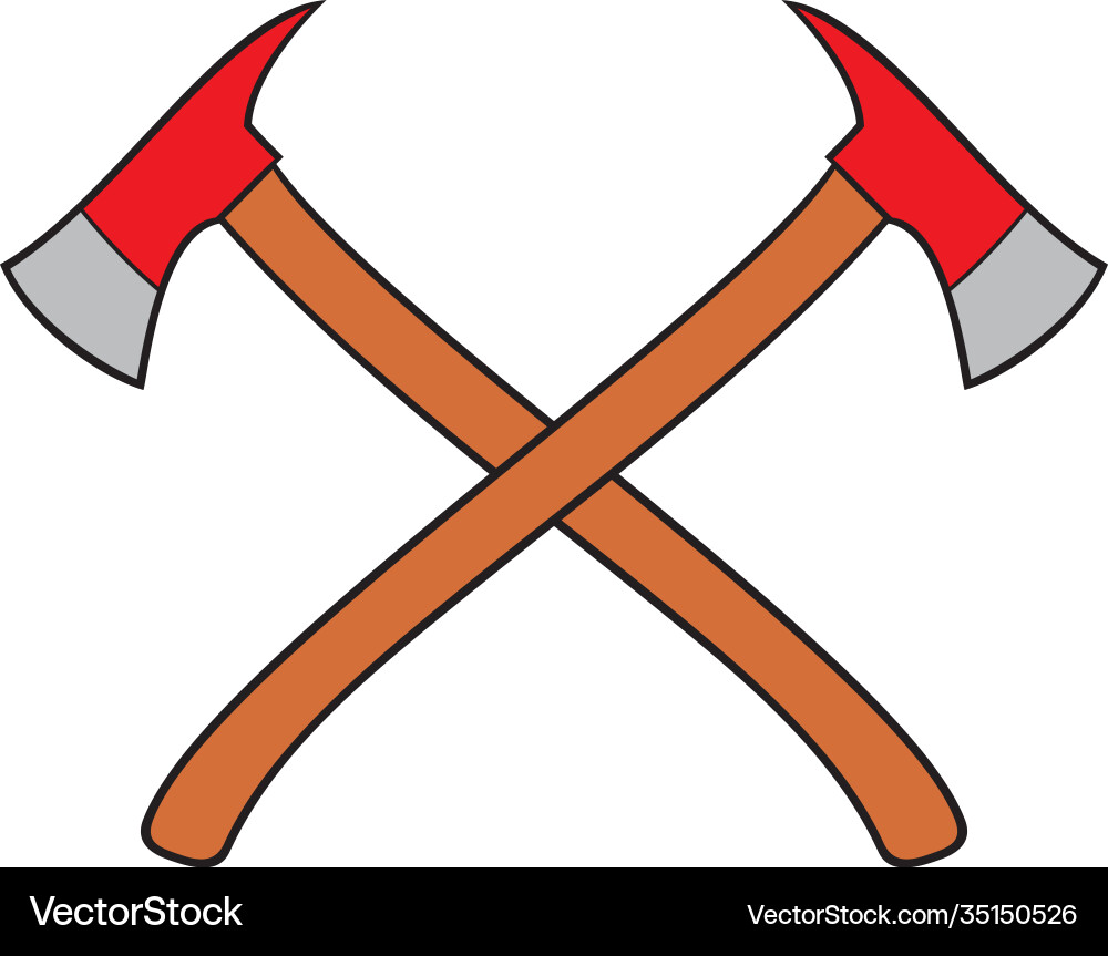Crossed Fire Axes - Emergency Rescue Royalty Free Vector