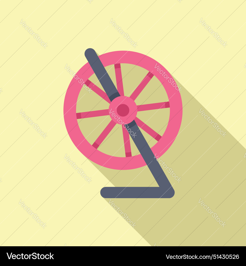 Flat design spinning wheel Royalty Free Vector Image