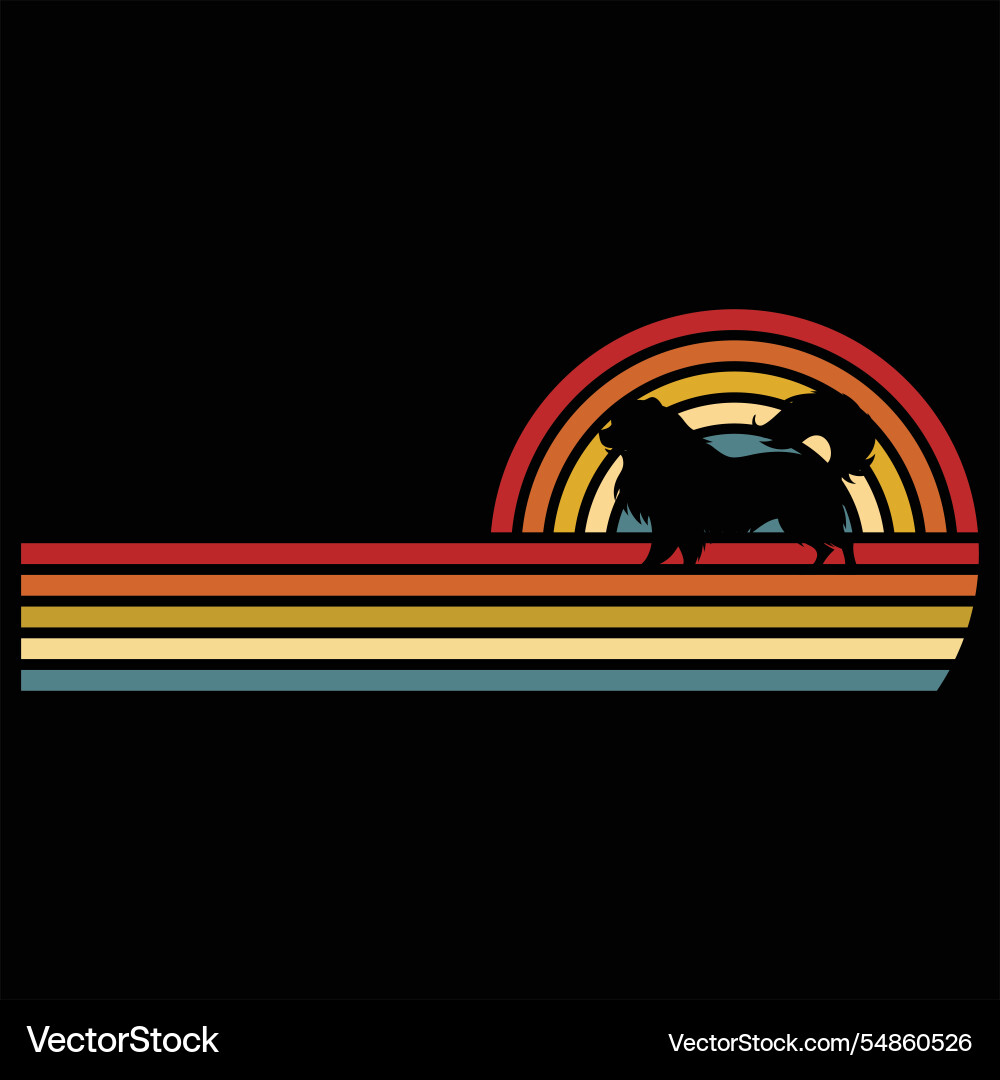 Japanese chin retro Royalty Free Vector Image - VectorStock