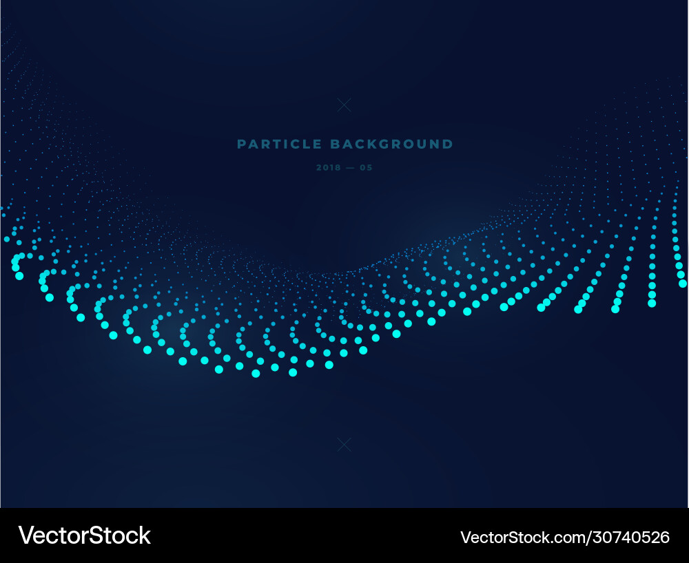 Particle wave one Royalty Free Vector Image - VectorStock