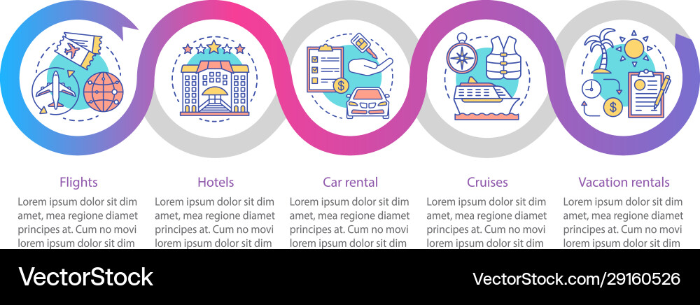 Travel planner infographic template vacation Vector Image