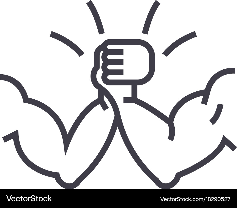 Arm Wrestling Icon Royalty Free Vector Image - VectorStock