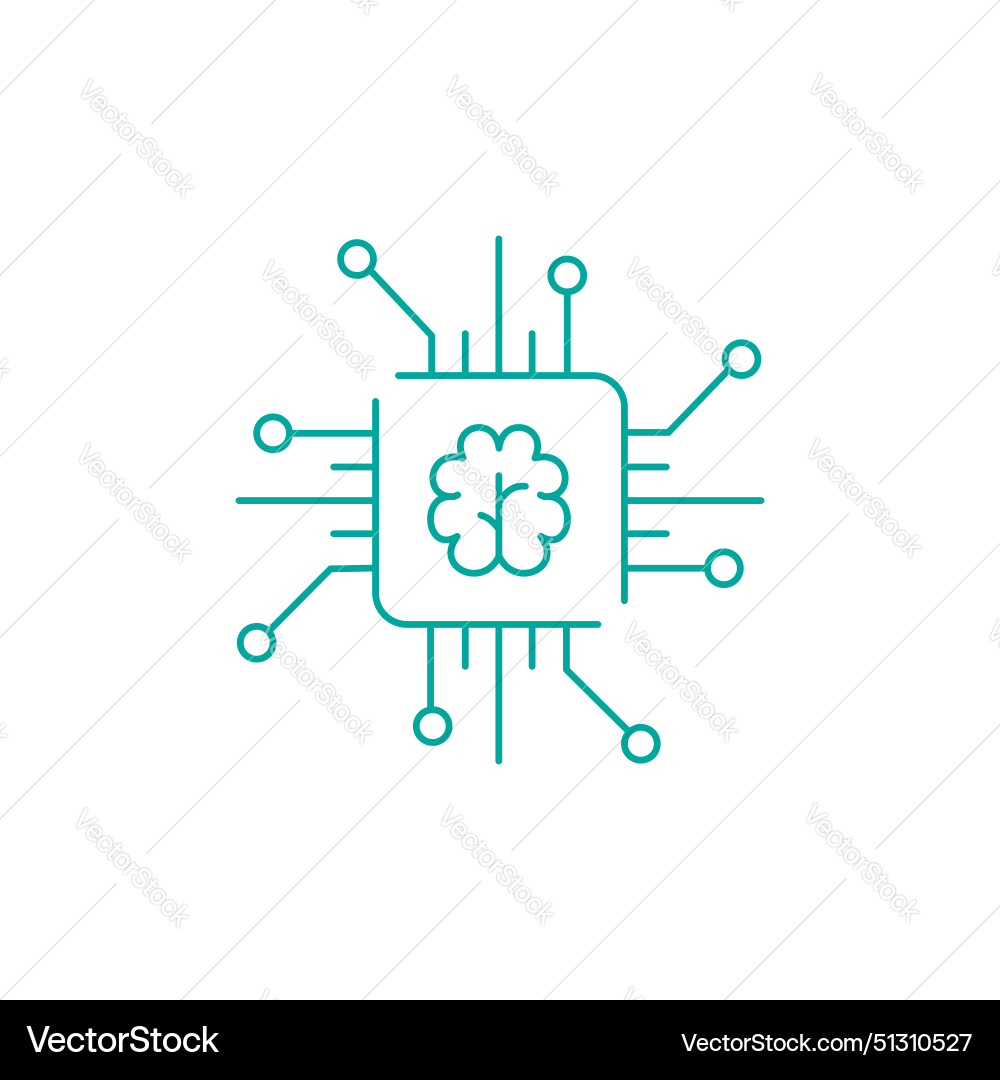 Artificial intelligence intelligent systems icon Vector Image