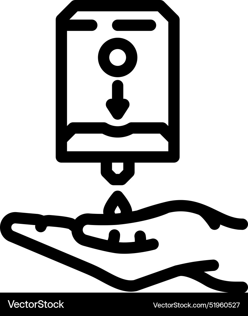 Barrier cream ppe protective equipment line icon Vector Image