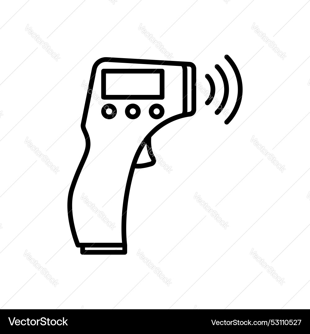 Contactless infrared thermometer icon Royalty Free Vector
