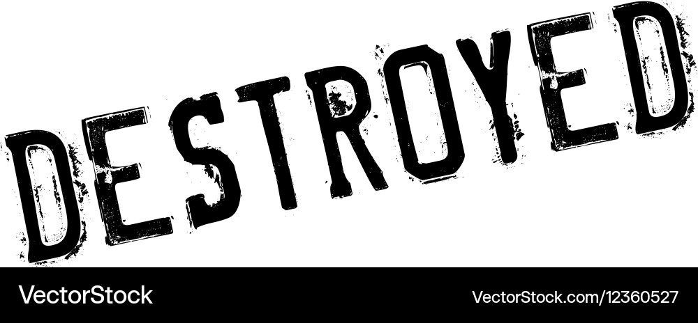 Destroyed rubber stamp Royalty Free Vector Image