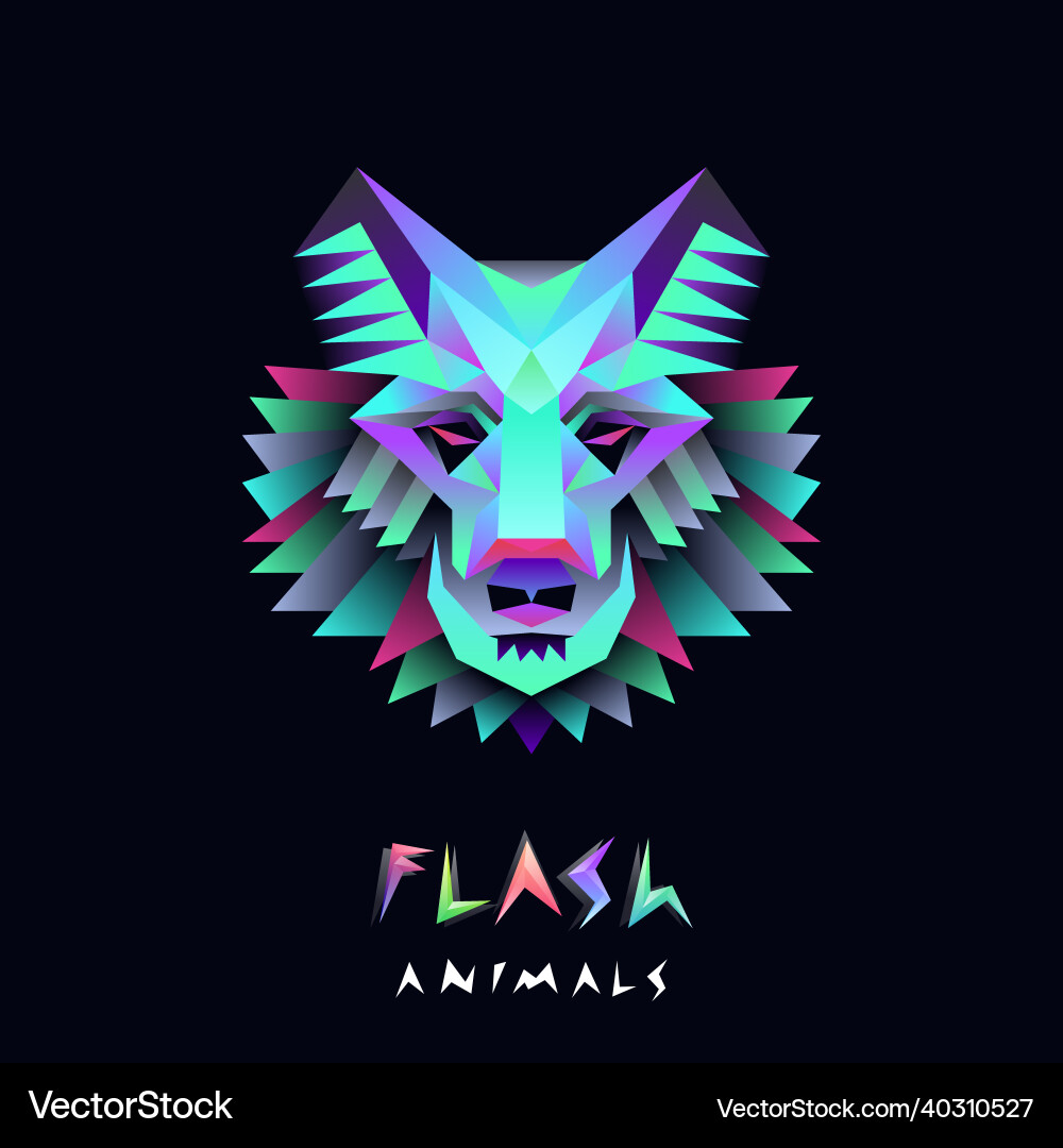 Flash wolf Royalty Free Vector Image - VectorStock