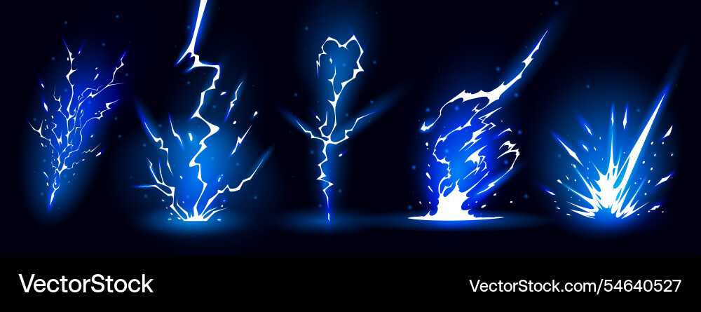 Lightning Bolt Strike Sequence Royalty Free Vector Image