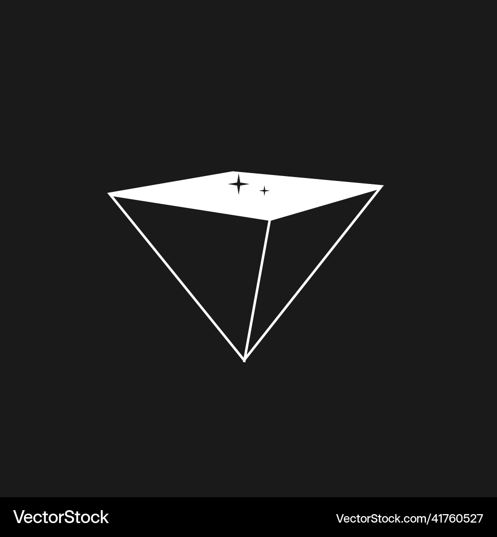 Retrowave aesthetics linear inverted pyramid Vector Image