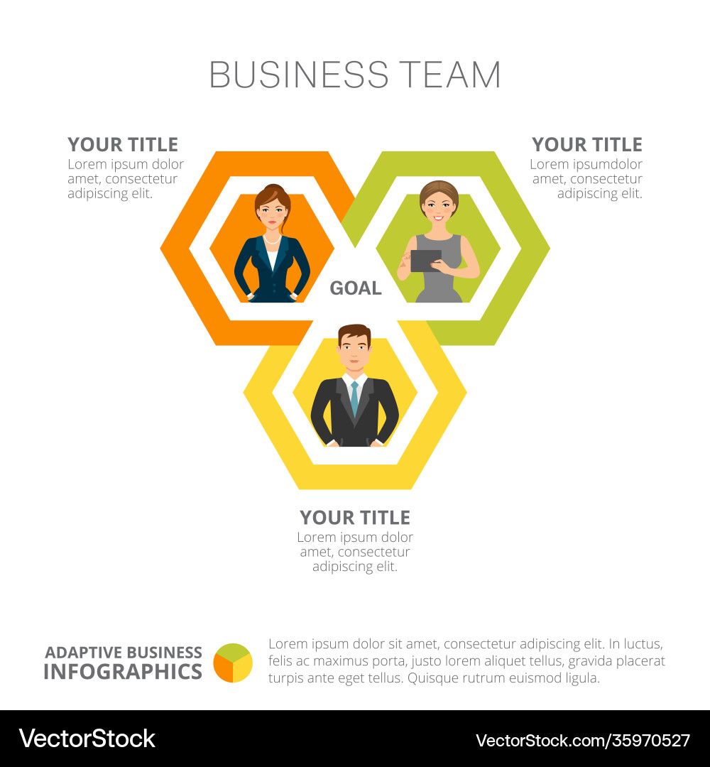 Teamwork infographics slide template Royalty Free Vector Teamwork infographics slide template Royalty Free Vector