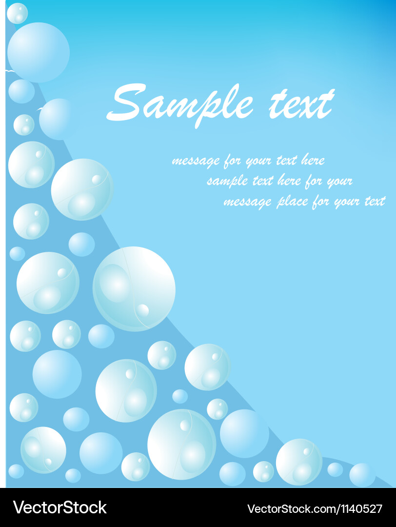 Water bubbles background Royalty Free Vector Image