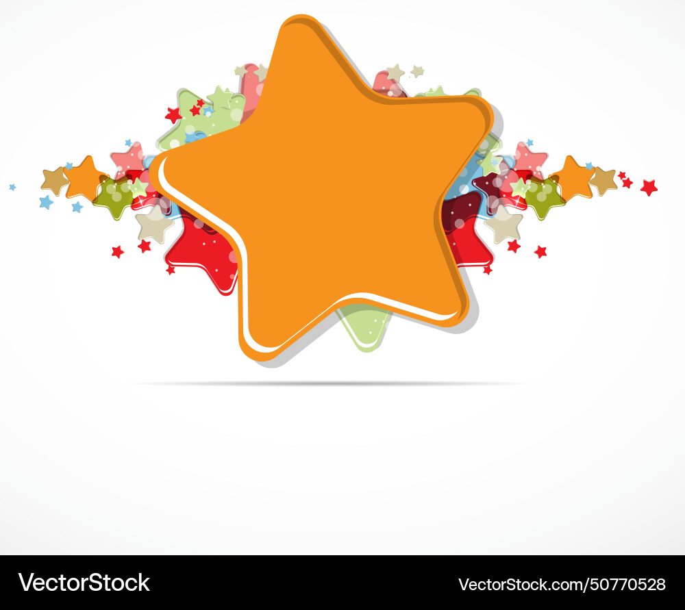 Abstract color stars on light background Vector Image