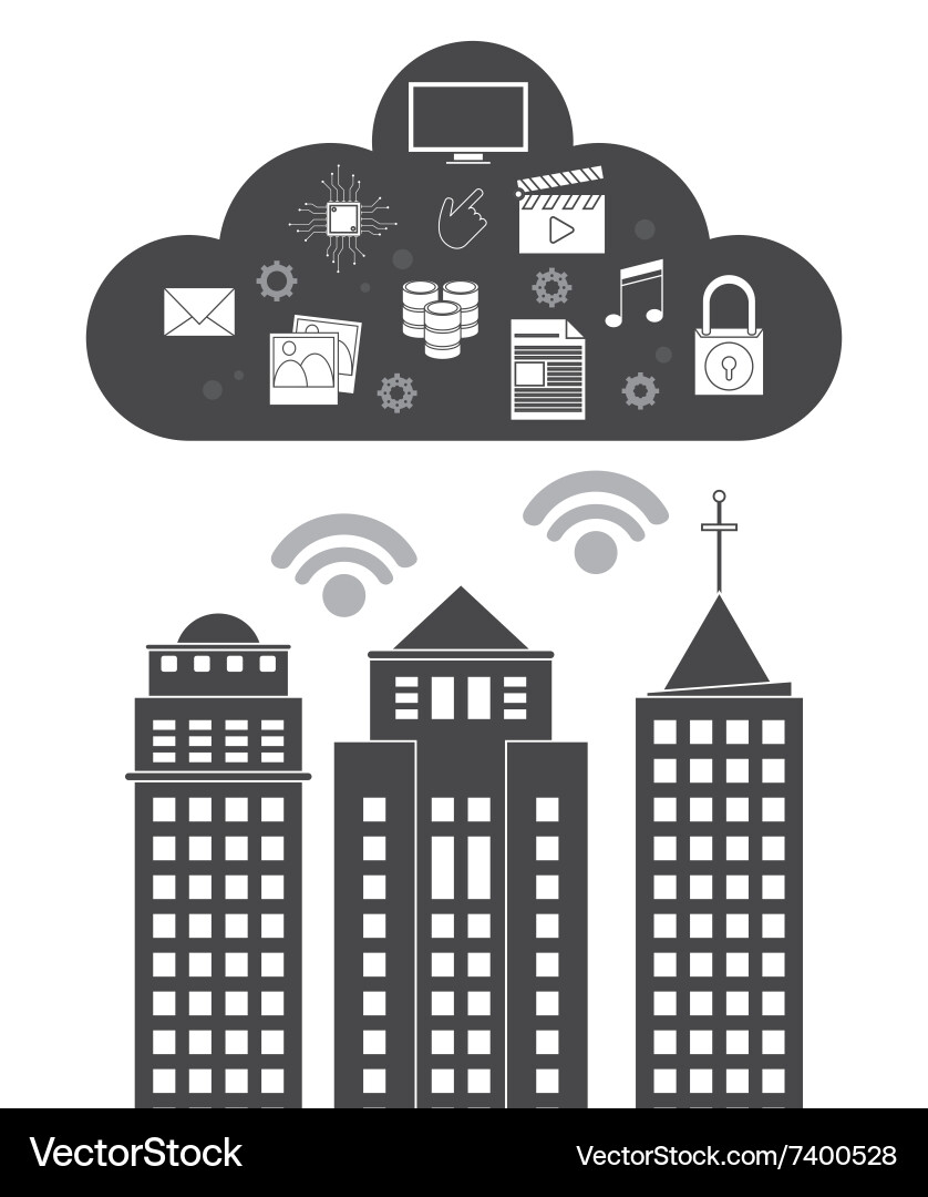 Data center design Royalty Free Vector Image - VectorStock