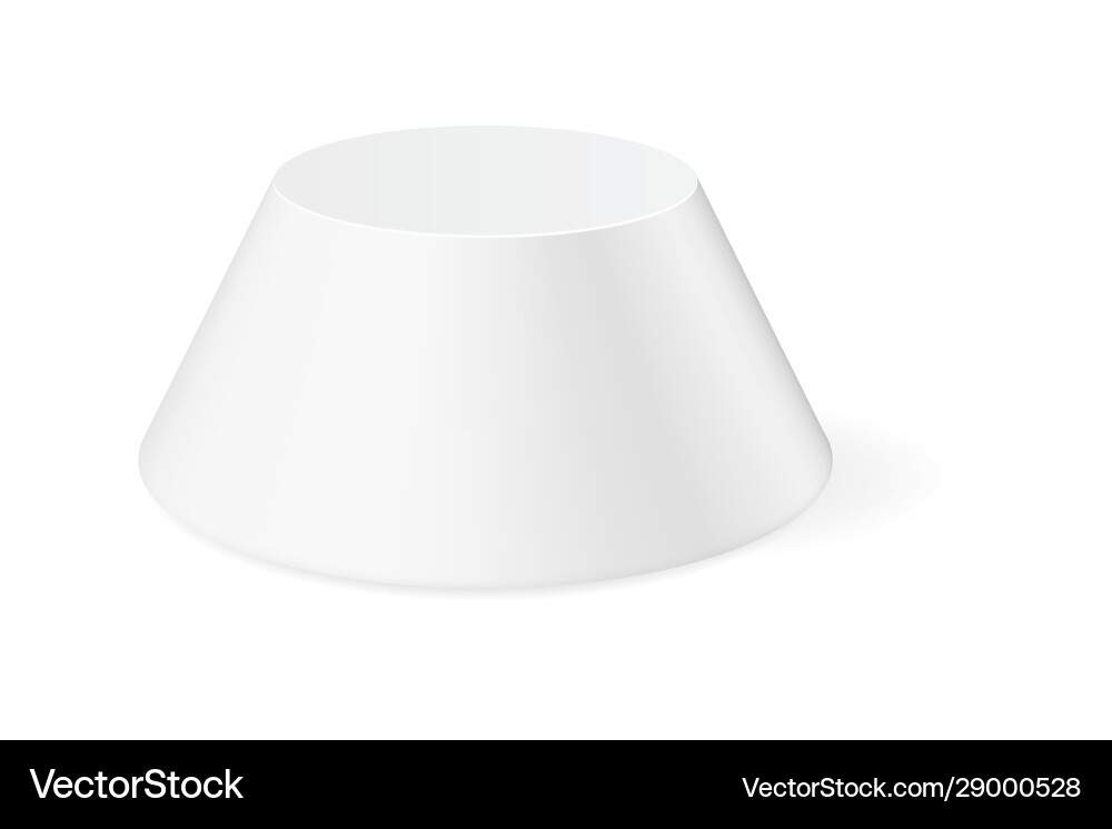 Frustum cone 3d geometric shape Royalty Free Vector Image