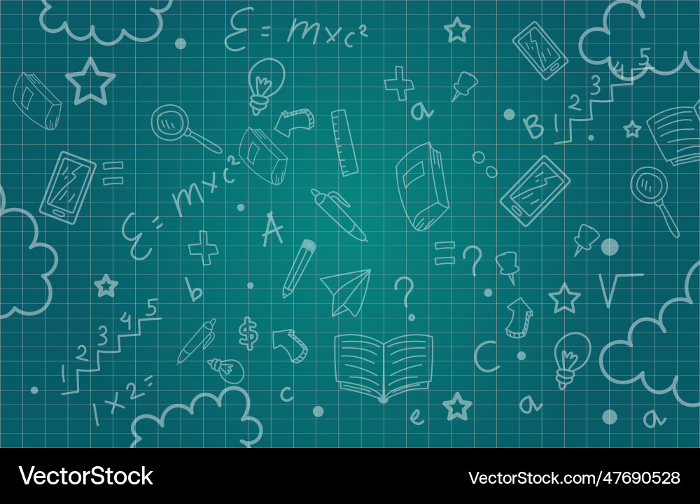 Happy graduation greeting background with sketch Vector Image