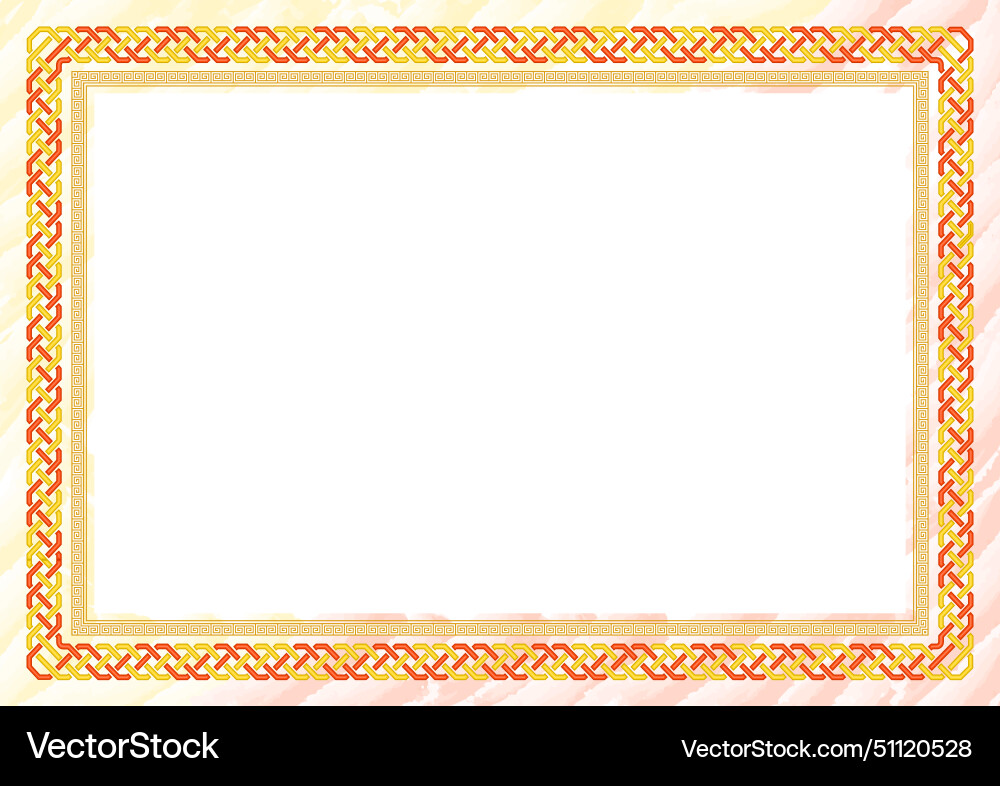 Horizontal frame and border with bhutan flag Vector Image