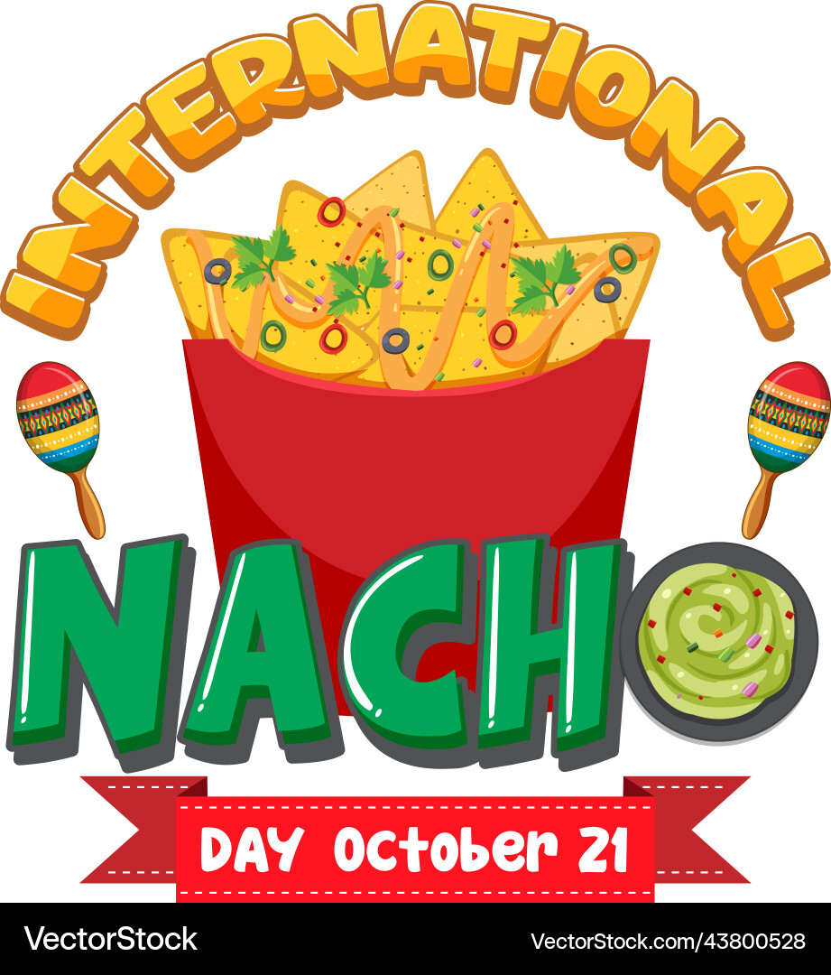 International nacho day banner design Royalty Free Vector