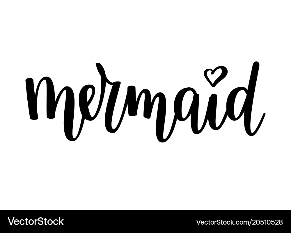 Mermaid lettering Royalty Free Vector Image - VectorStock