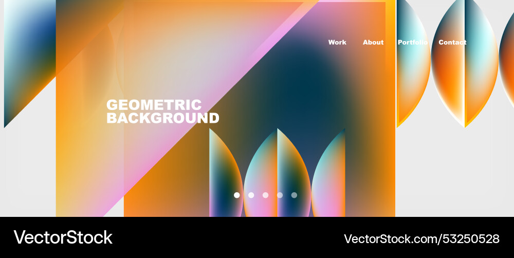 Minimal geometric web site page template design Vector Image