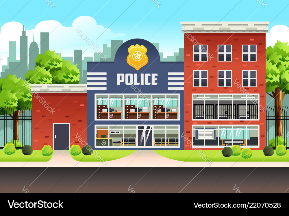 Police Station Cartoon Vector Images (over 1,300)