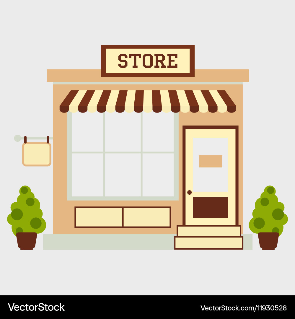 Street store Royalty Free Vector Image - VectorStock