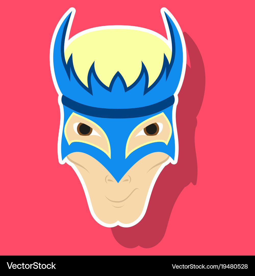 Superhero in action character icon Royalty Free Vector Image