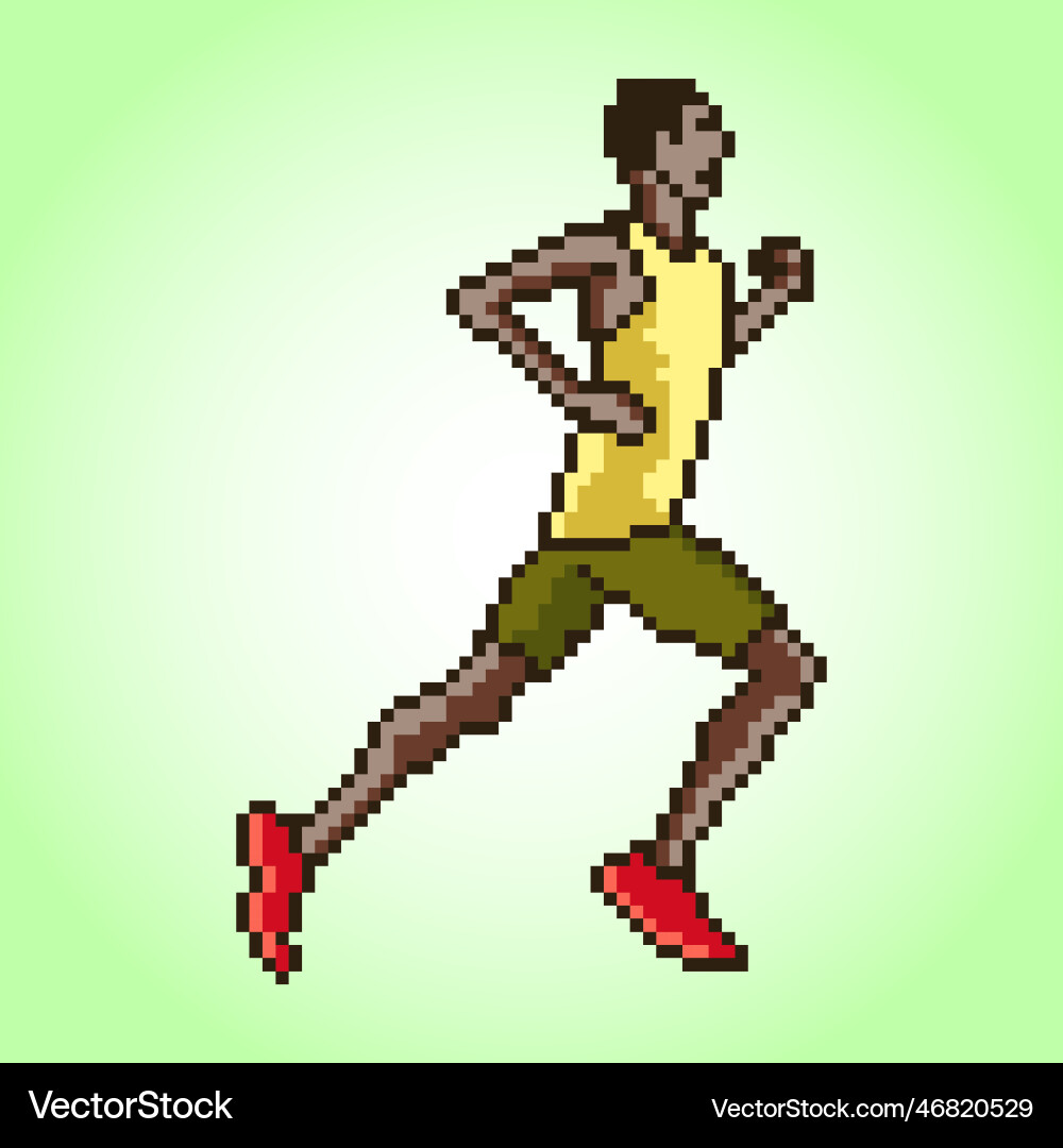 Pixel Man Running Vector Images (over 270)