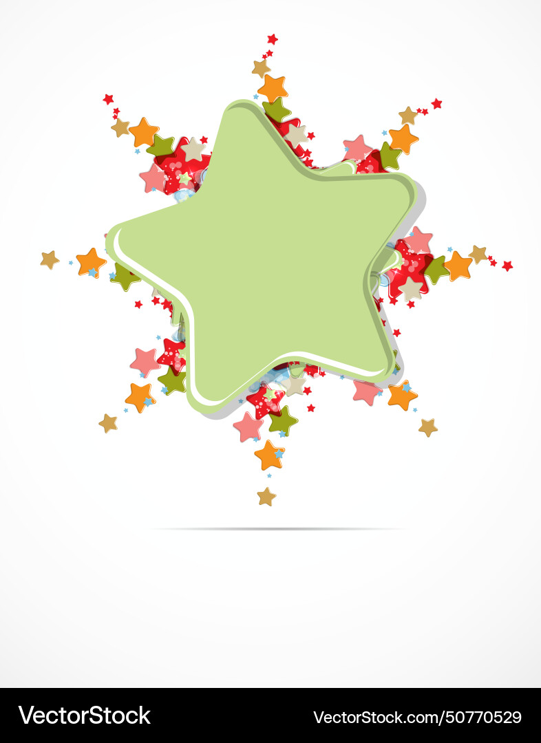 Abstract color stars on light background Vector Image