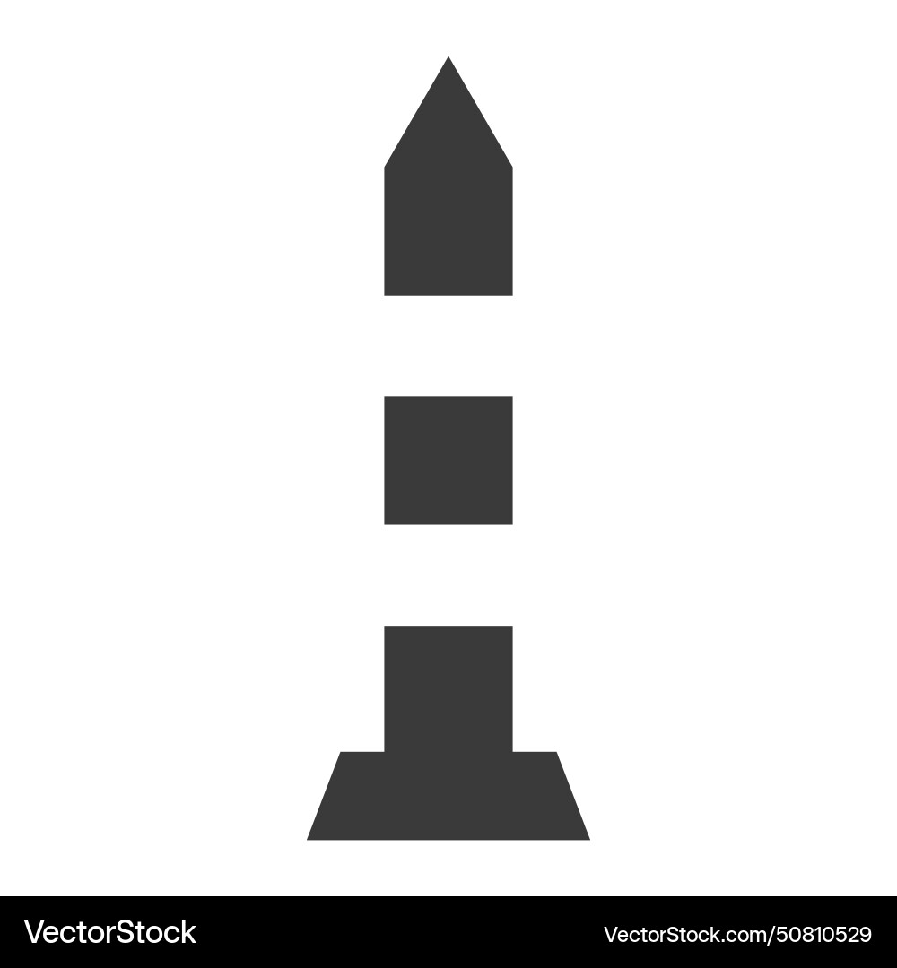 Border pillar glyph icon Royalty Free Vector Image