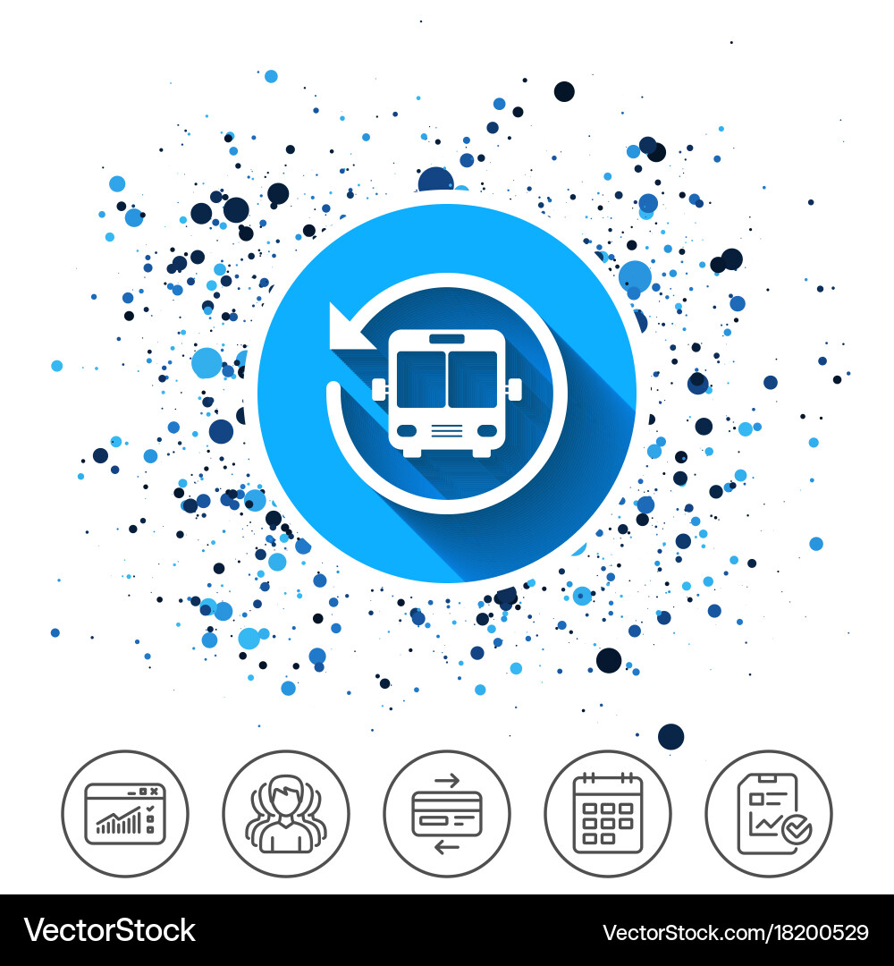 Bus shuttle icon public transport stop symbol Vector Image