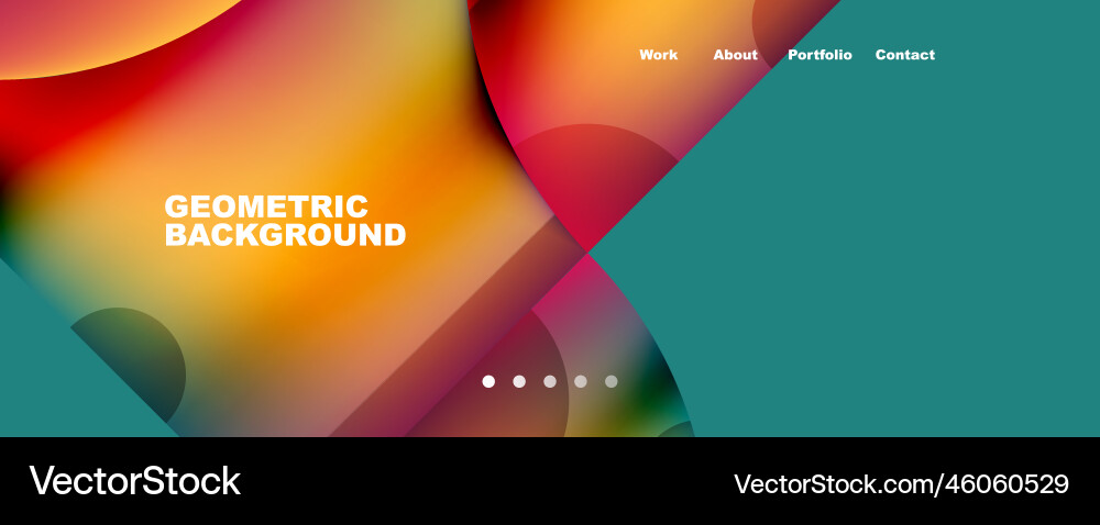 Circle round elements and lines geometric Vector Image