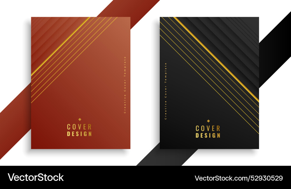 Eye catching premium business cover template Vector Image