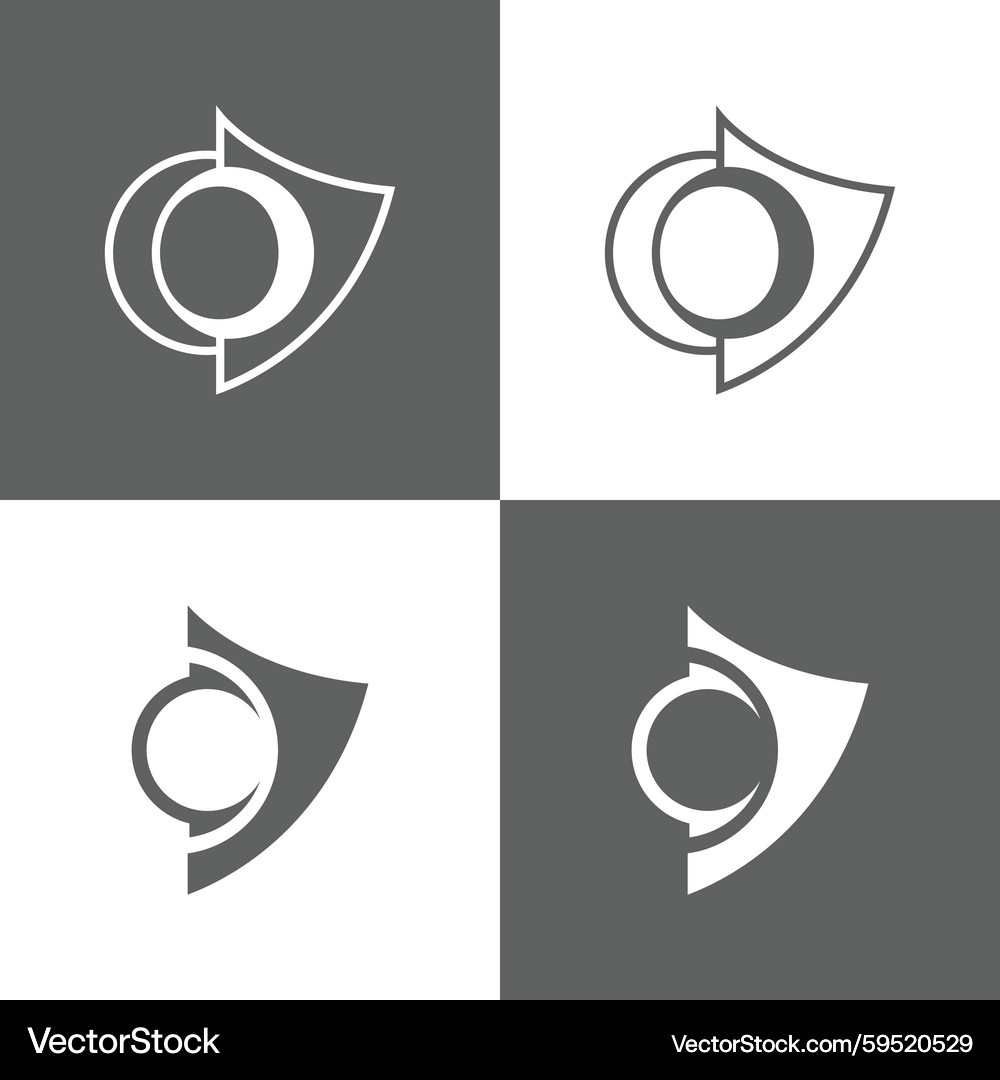Geometric Logo Symbols - Tech & Finance Vector Image