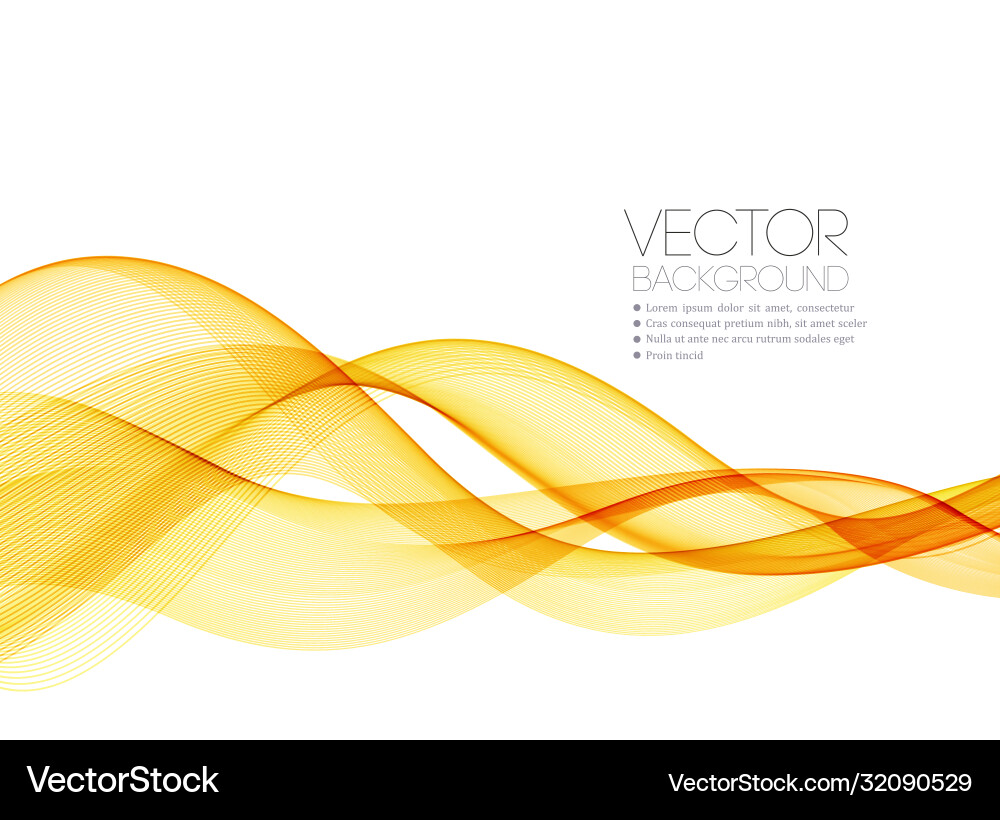 Gold color abstract transparent wave design Vector Image